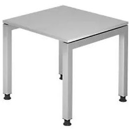 Hammerbacher J Series VJS Höhenverstellbar Schreibtisch Rechteckig Grau 4 Metallfüße 800 (B) x 800 (T) x 760 (H) mm Spanplatte, Stahl