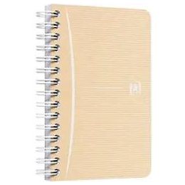 Oxford Notizbuch 9 x 14 cm Kariert Doppeldraht Seitlich gebunden Hardback Braun 180 Seiten
