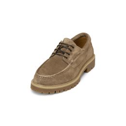 Marc O'Polo MARC O'POLO Herren Bootsschuh "mit starkem Profil", Gr. 45schwarz taupe, Obermaterial: 100% Leder (Rind), unifarben, Schuhe