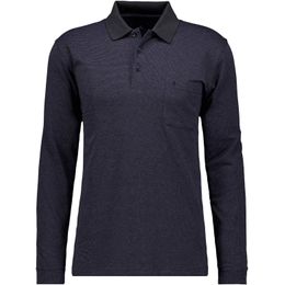 Poloshirt Ragman, Herren, Gr. L, marineblau, Baumwollmischung, regular fit, ohne Ausschnitt, Shirts