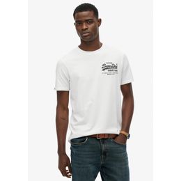 Rundhalsshirt Superdry "VL TOKYO RELAXED TEE", Herren, Gr. M, optic, Single Jersey, Obermaterial: 100% Baumwolle, bedruckt, relaxed fit normal, Rundhals, Shirts, mit coolem Tattoo-Print