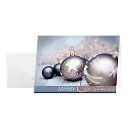 Sigel Exquisite Weihnachtskarte 16,2 x 11,4 cm Weiß 25 Stück