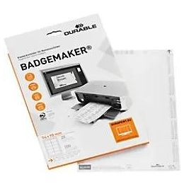 Durable Badgemaker Einsteckschild 9 x 5,4 cm Papier 20 Blatt à 10 Stück