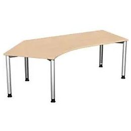 Speed Office Schreibtisch Freiform Buche 2.166 (B) x 1.130 (T) x 800 (H) mm MFC (Melaminbeschichtete Spanplatte)