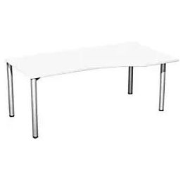 Speed Office Schreibtisch Freiform Weiß 1.800 (B) x 1.000 (T) x 720 (H) mm MFC (Melaminbeschichtete Spanplatte)
