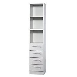 OTTO Office Standard Hammerbacher Future Melaminharzbeschichtete Spanplatte Regalschrank 2 Fachböden 400 x 420 x 2.004 mm Grau