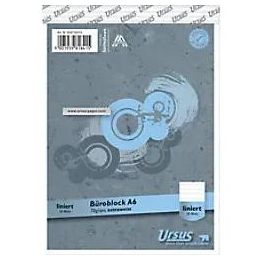 URSUS Style Notizblock DIN A6 Liniert Geheftet Papier Grau Perforiert 100 Seiten