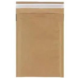 RAJA Luftpolster-Luftpolster-Versandtaschen Kraftpapier Braun Ohne Fenster 180 (B) x 265 (H) mm Verschlusslasche 110 g/m2 75 St&uuml;ck