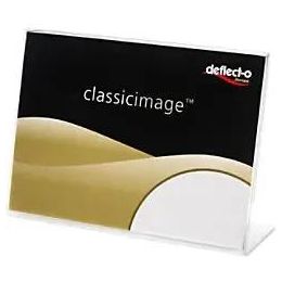 Deflecto Tischaufsteller DIN A7 quer L-Form 10,1 (B) x 3,7 (T) x 7,7 (H) cm Transparent