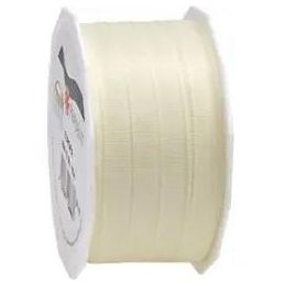 PR&Auml;SENT PRAESENT Taftband 6051050-804 Elfenbein 10 mm x 50 m 2 St&uuml;ck