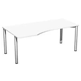 Speed Office Schreibtisch Freiform Weiß 1.800 (B) x 1.000 (T) x 720 (H) mm MFC (Melaminbeschichtete Spanplatte)