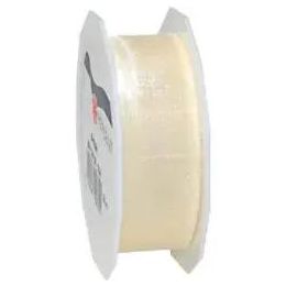 PRÄSENT PRAESENT Organza 6012525-004 Créme 25 mm x 25 m 3 Stück