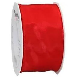PRÄSENT PRAESENT Seidenband 4646025-609 Rot 60 mm x 25 m 2 Stück