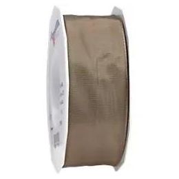 PR&Auml;SENT PRAESENT Seidenband 4644025-115 Taupe 40 mm x 25 m 2 St&uuml;ck