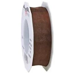 PRÄSENT PRAESENT Organza 6072525-622 Braun 25 mm x 25 m 2 Stück