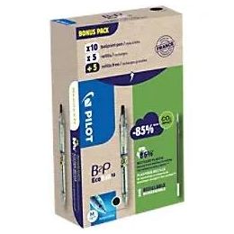 Pilot Pen Pilot Ecoball Kugelschreiber Schwarz 0.4 mm Mittel Kegelförmig 95% Recycelt 20 Stück