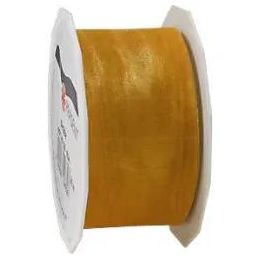 PRÄSENT PRAESENT Organza 6014025-634 Sonnengelb 40 mm x 25 m 3 Stück