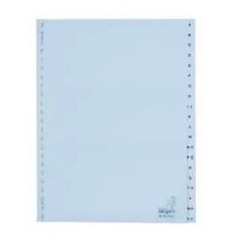 KANGARO A - Z Blanko Register DIN A4 Weiß 10-teilig PP (Polypropylen) 23 Löcher W420AZM