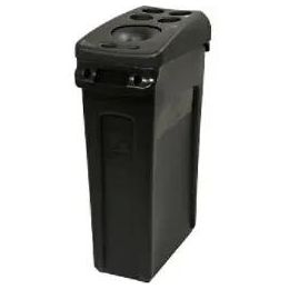 Rubbermaid Papierkorb Polyethylen 87 L 27,9 (B) x 55,8 (T) x 76,2 (H) cm Schwarz