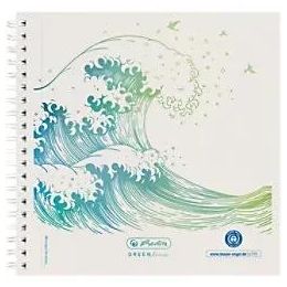 Herlitz GREENline Notizbuch Punktkariert Spiralbindung Seitlich gebunden Pappe Hardback Grün Perforiert 200 Seiten