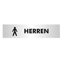 Seco Schild Herrentoilette Zum Ankleben Aluminium 4,5 x 19 cm GOF112