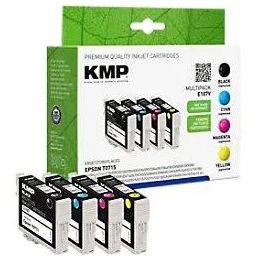 KMP Kompatibel Epson E107V Tintenpatrone C43T07154010 Schwarz, Cyan, Magenta, Gelb Multipack 4 Stück