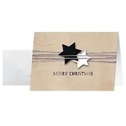 Sigel Christmas Wrapping Weihnachtskarte Braun 25 Stück