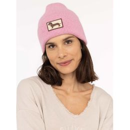 Zwillingsherz M&uuml;tze "Dackel-Liebe" in Rosa - 42% | Damen-muetzen-caps