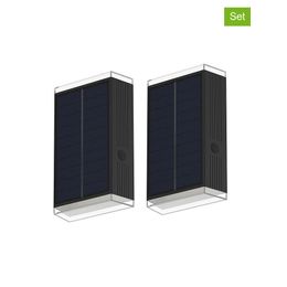 lumisky 2er-Set: Solar-Wandleuchten "Rody" in Schwarz - (B)10 x (H)4 x (T)16 cm - 61% | Aussenbeleuchtung