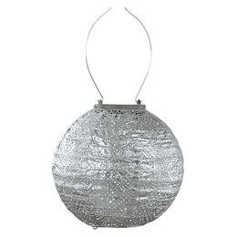 Lumiz LED-Solarlaterne ''Topaze Rond'' in Silber - Ø 20 cm - 36% | Lichterketten-dekobeleuchtung