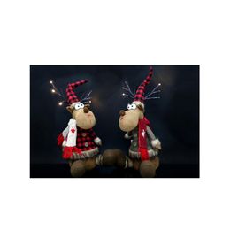 SiL Interiors Dekoleuchte "Deer" in Hellbraun/ Rot - (H)19 cm (Überraschungsprodukt) - 15% | Lichterketten-dekobeleuchtung