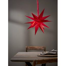 STAR TRADING Papierstern "December" in Rot - &Oslash; 35 cm - 10% | Lichterketten-dekobeleuchtung