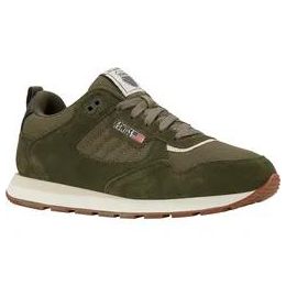 Sneaker K-Swiss "VISTA RUNNER T", Gr. 46, weiß (grape leaf, burnt olive, crème brulee, snow weiß), Leder, Textil, Schuhe