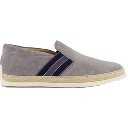 Tod's Tod's Loafer - Heren Rafia Loafer Suede Grijs - Gr. UK_11 - in Grau - f&uuml;r Damen