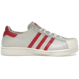 Adidas Low-Top Sneaker - Adidas Superstar Modified AVAVAV Crystal White Red - Gr. 41_1_3 - in Wei&szlig; - f&uuml;r Damen