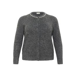 Kaffe CURVE Strickjacke 'KCCroxia ' Damen Gr&ouml;&szlig;e XL graumeliert