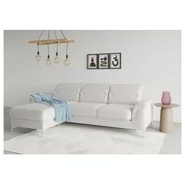 Sit & More Ecksofa SIT & MORE "Sinatra L-Form", silber, B:258cm H:85cm T:170cm, 98% Polyester, 2% Polyamid, Sofas, mit Recamiere, optinal mit Kopfteilverstellung und Armteilfunktion