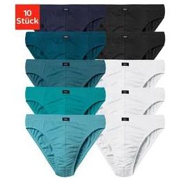 H.I.S. Slip H.I.S "Männer Unterhose", Herren, Gr. 4S, bunt (hellblau, hellpetrol, petrol, dunkelpetrol, navy, weiß, schwarz), Jersey, Obermaterial: 95% Baumwolle, 5% Elasthan, unifarben, körpernah, Unterhosen, in Unifarben