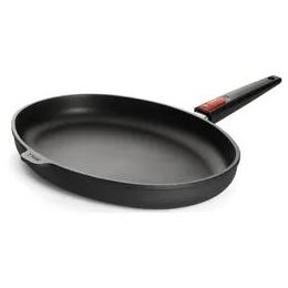 Fischpfanne Woll MADE IN GERMANY "Nowo Titanium", schwarz, B:28,4cm H:5,5cm L:38cm, Pfannen, Made in Germany