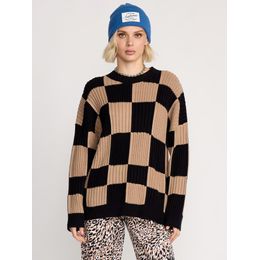 Volcom Pullover 'TRIPNOTIC' Damen Gr&ouml;&szlig;e XS beige / schwarz