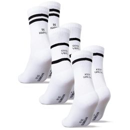Occulto Socken 'Leo' Damen Gr&ouml;&szlig;e 35/38 schwarz / wei&szlig;