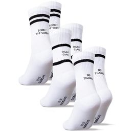 Occulto Socken 'Leo' Damen Gr&ouml;&szlig;e 35/38 schwarz / wei&szlig;