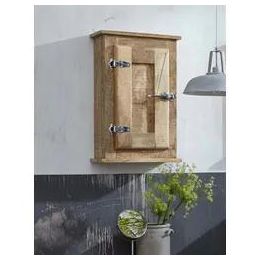 SIT-MÖBEL Hängeschrank SIT "Frigo", beige (natur), B:45cm H:70cm T:20cm, Massivholz, Schränke, Mangoholz im Antik-Look mit Kühlschrankgriffen, Breite 45 cm