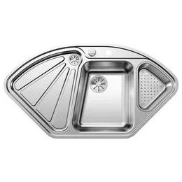 Küchenspüle Blanco "DELTA-IF", silber (edelstahl seidenglanz), B:105,6, Edelstahl, Küchenspülen, inklusive 1 Edelstahleinsatz