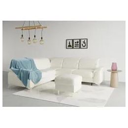 Sit & More Ecksofa SIT & MORE "Sinatra L-Form", beige (creme), B:251cm H:85cm T:231cm, 98% Polyester, 2% Polyamid, Sofas, optional mit Kopfteilverstellung und Armteilfunktion