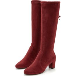 Lascana Damen Schlupfstiefel bordeaux Größe 35