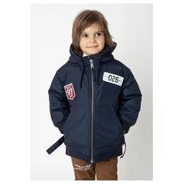 Outdoorjacke Gulliver, Jungen, Gr. 110, blau (dunkelblau), 100% Nylon, bestickt, unifarben, kurz, ohne Ausschnitt, Jacken, mit verstellbarer Kapuze