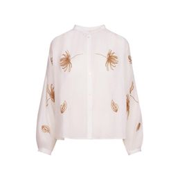 Seidensticker Bluse 'Schwarze Rose' Damen Gr&ouml;&szlig;e L sand / wollwei&szlig;