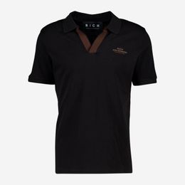 John Richmond Schwarzes Poloshirt mit Logo