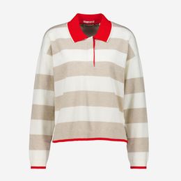 Scotch & Soda Beigefarbener Pullover mit Streifenmuster